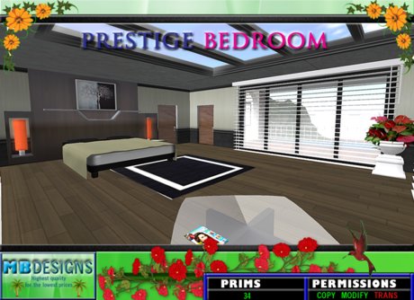 Second Life Marketplace - MBDesigns: Prestige Bedroom set